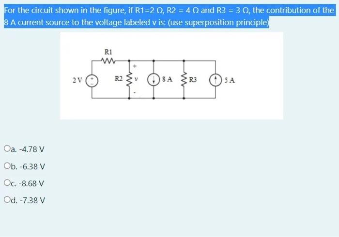 Solved For the circuit shown in the figure, if R1=212, R2 = | Chegg.com
