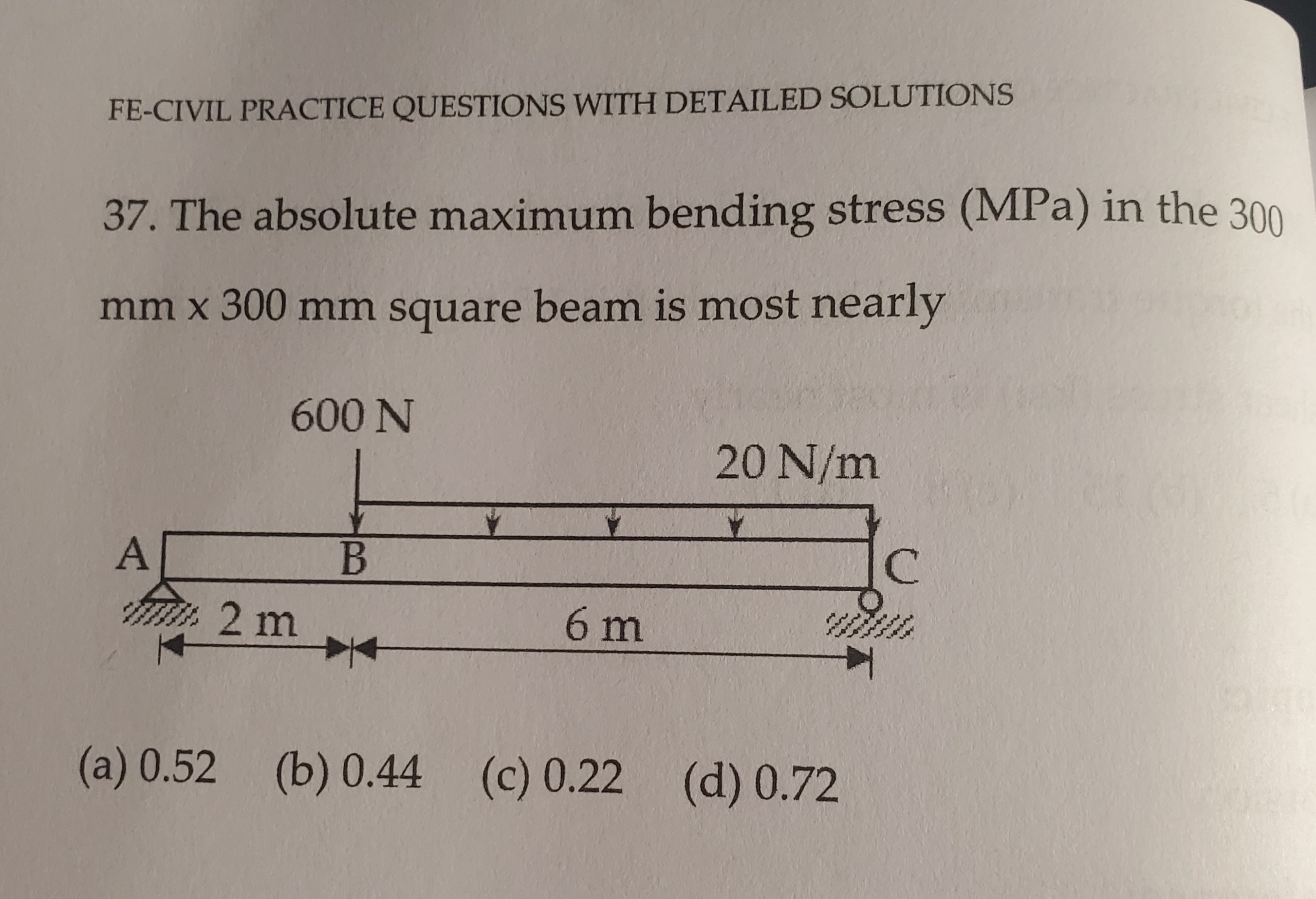 Solved FE-CIVIL PRACTICE QUESTIONS WITH DETAILED | Chegg.com