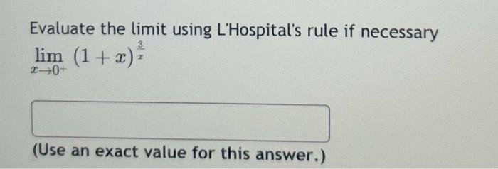 Solved Evaluate limx→∞xx2Evaluate the limit using | Chegg.com