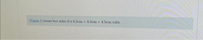 Solved (Figure 1) shows four sides of a 4.5 cm×4.5 cm×4.5 cm | Chegg.com