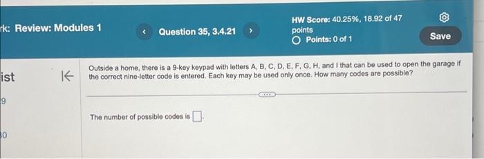 Solved Outside a home, there is a 9-key keypad with letters | Chegg.com