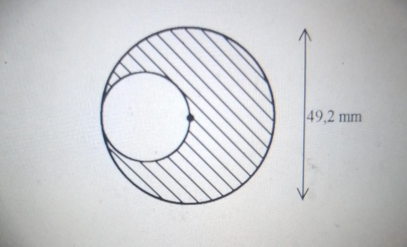 Solved The question is: Determine the area of the hatched | Chegg.com