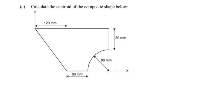 Solved (c) Calculate the centroid of the composite shape | Chegg.com