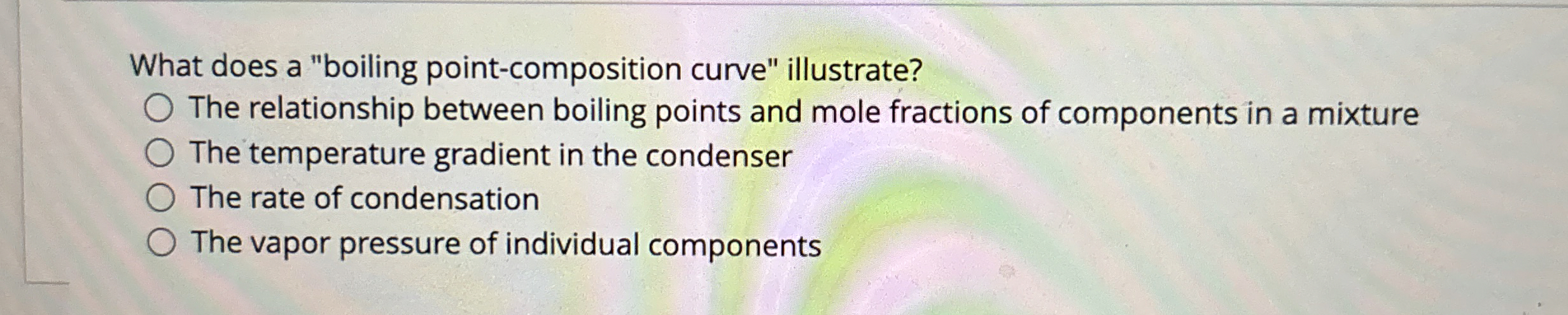 Solved What does a "boiling point-composition curve" | Chegg.com