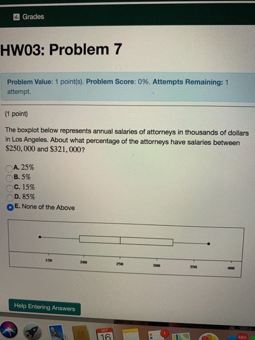 Solved I Grades HW03: Problem 7 Problem Value: 1 point(s). | Chegg.com
