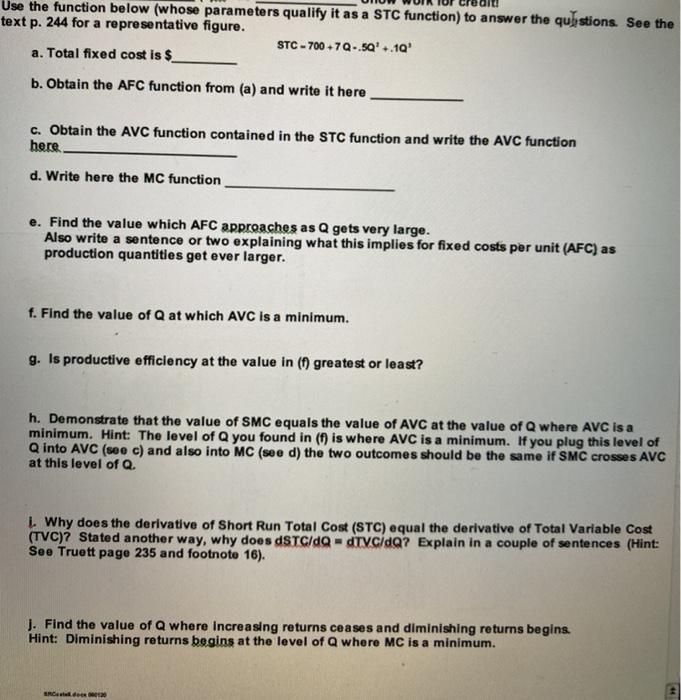 Solved Use the function below (whose parameters qualify it | Chegg.com