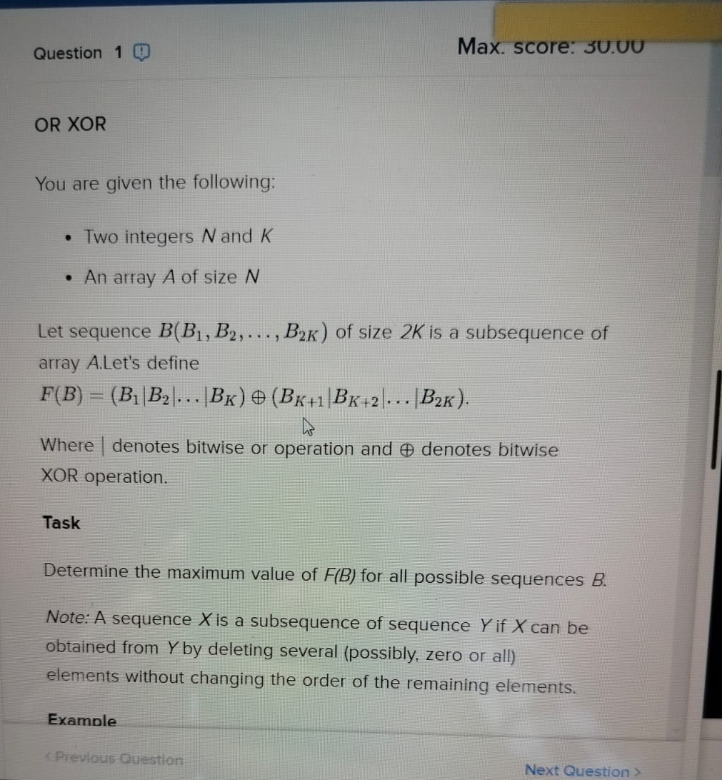Solved ExampleAssumptionsN=3K=1A=[2,4,5]ApproachThere are 3 | Chegg.com