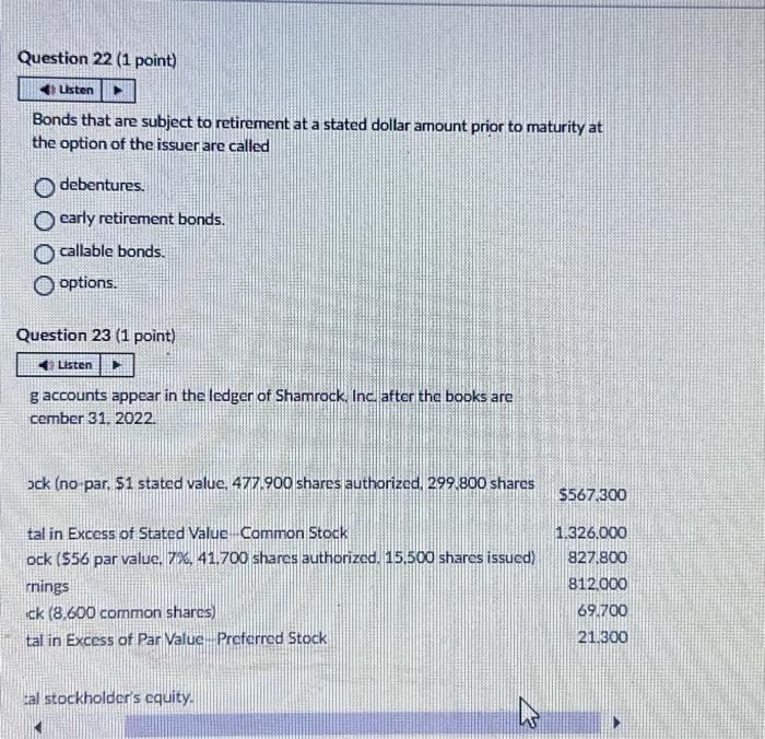 Solved Bonds that are subject to retirement at a stated | Chegg.com
