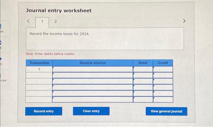 Solved Journal entry worksheet Note: Enter debits before | Chegg.com