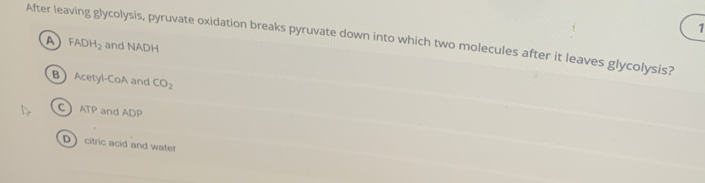 Solved After leaving glycolysis, pyruvate oxidation breaks | Chegg.com