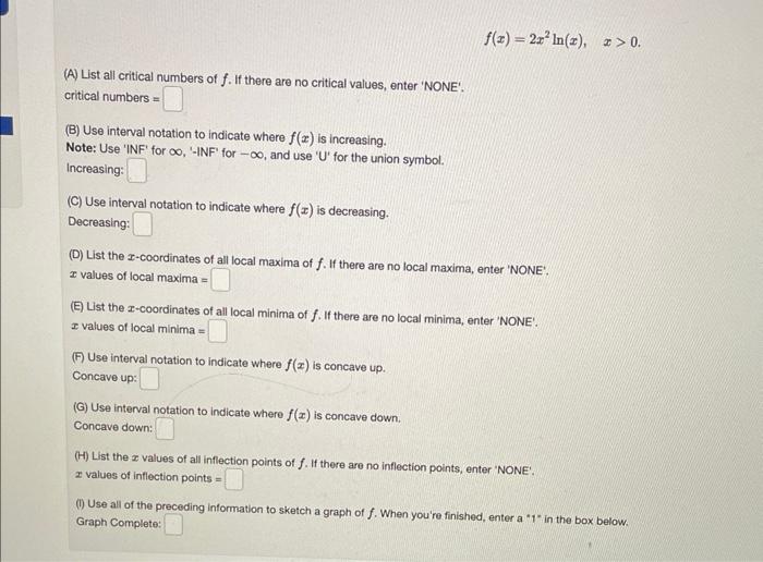 Solved f(x)=x4−2x3 (A) Find all critical Values of f. If | Chegg.com