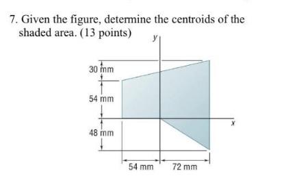Solved Given the figure, determine the centroids of the | Chegg.com