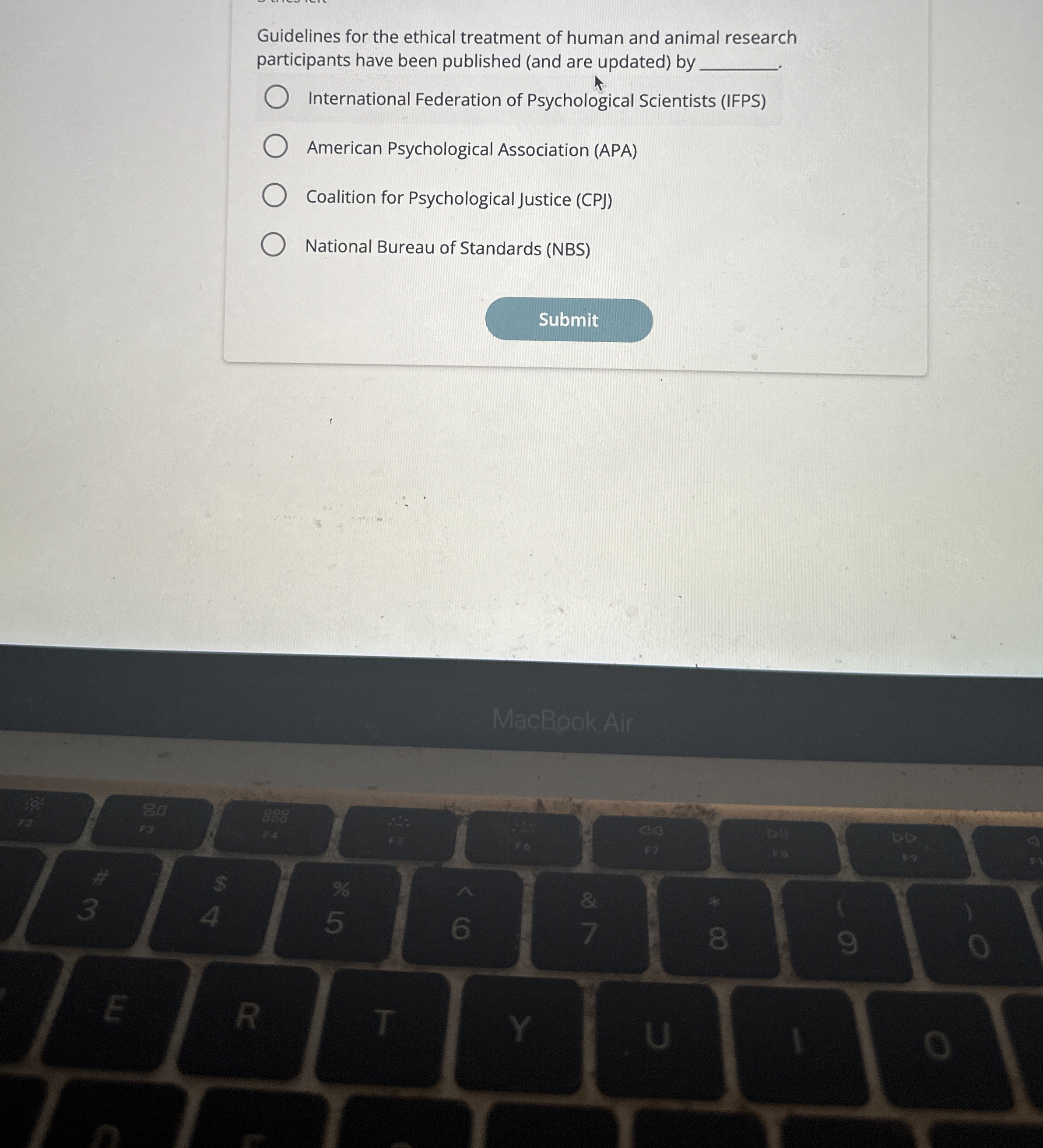Solved Guidelines for the ethical treatment of human and | Chegg.com