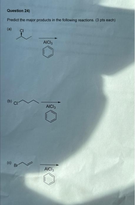 Solved Predict the major products in the following | Chegg.com