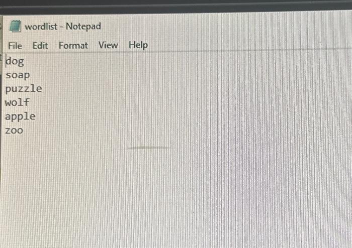 Solved Sometimes we have a list of words and we want to find | Chegg.com