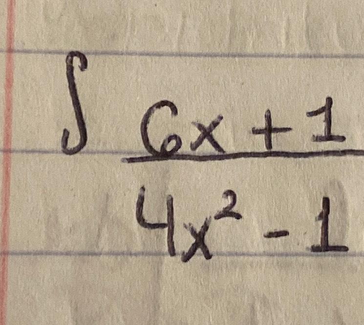 Solved ∫﻿﻿6x+14x2-1 | Chegg.com