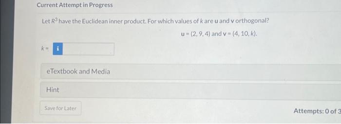 Solved Let R3 Have The Euclidean Inner Product For Which Chegg