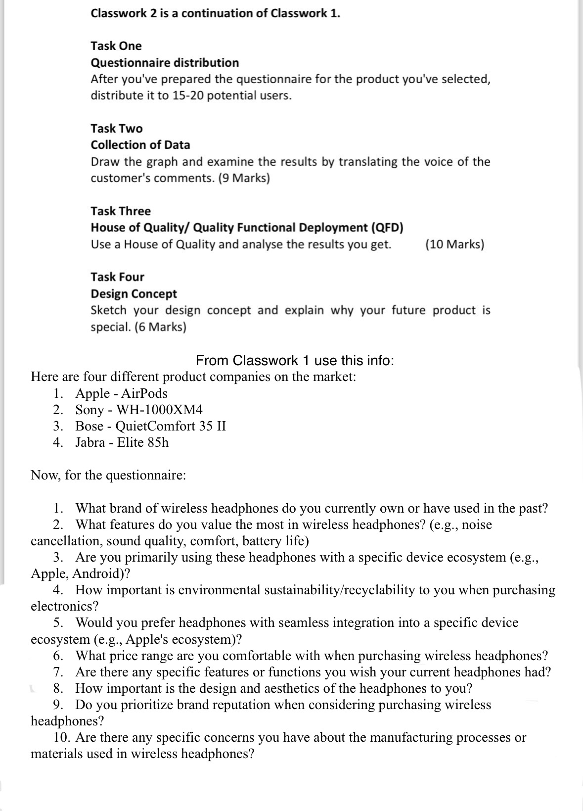 Solved Classwork 2 ﻿is a continuation of Classwork 1.Task | Chegg.com