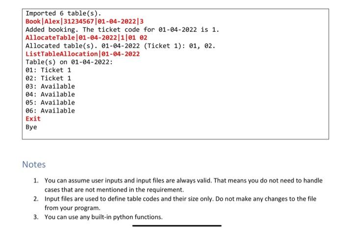 Solved you are going to build a table booking system for a | Chegg.com