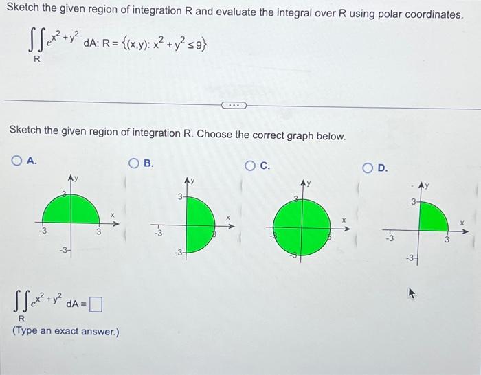 Solved Sketch the given region of integration R and evaluate | Chegg.com