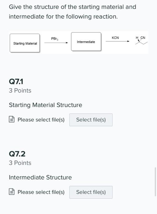 Solved Give the structure of the starting material and | Chegg.com