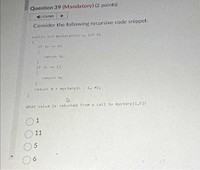 Solved private double rPm; 3 Which of the following methods | Chegg.com