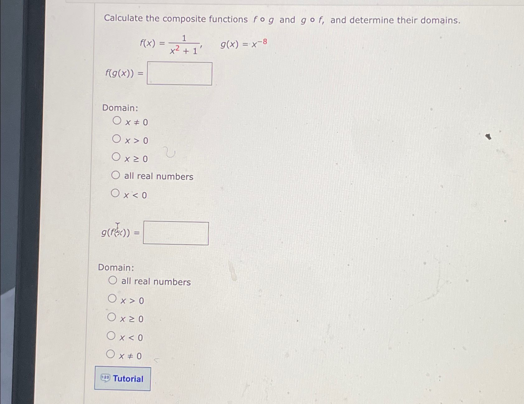 Solved Calculate the composite functions f@g ﻿and g@f, ﻿and | Chegg.com