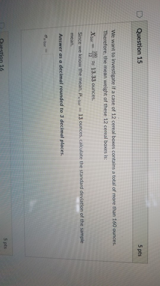 Solved Questions 15-17 refer to the following problem: A box | Chegg.com