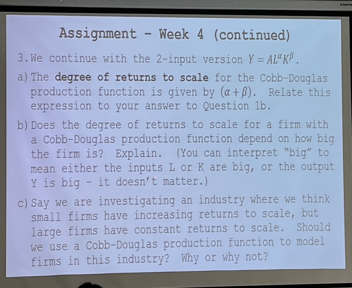 Solved Assignment - ﻿Week 4 (continued)3. ﻿We continue with | Chegg.com