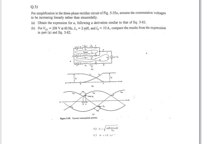 Solved Q 3 For Simplification In The Three Phase Rectifier
