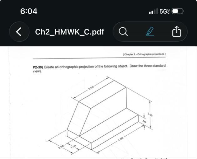 Solved 6:045GcCh2_HMWK_C.pdfQ[Chapter 2-Orthographic | Chegg.com