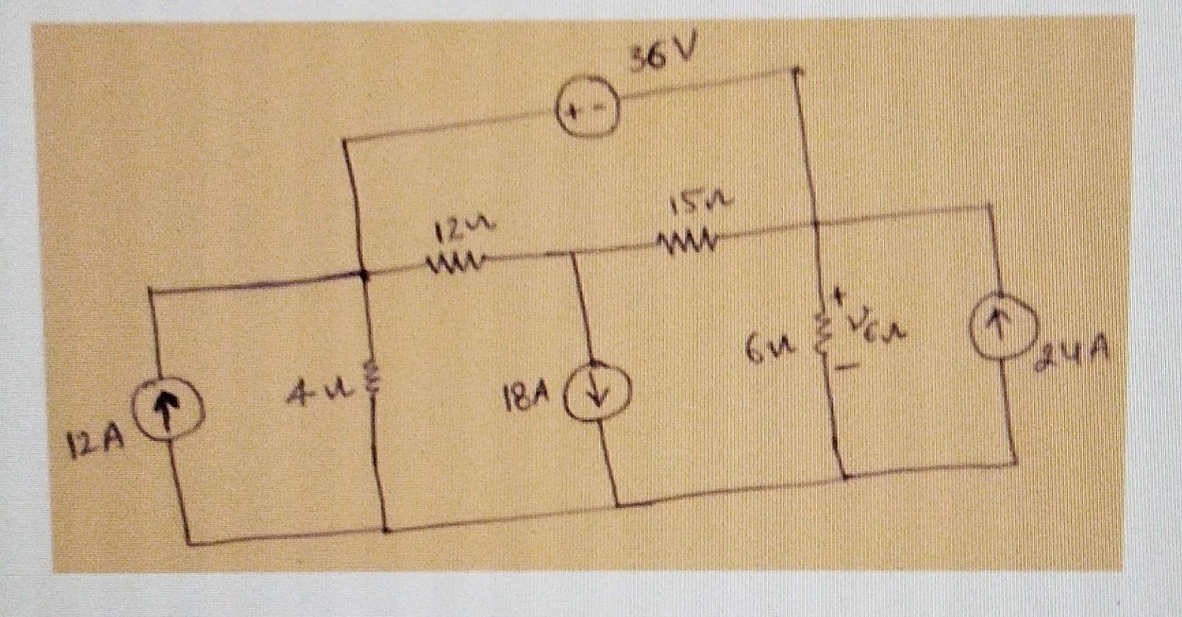 Solved Q6- Use nodal analysis to calculate the voltage | Chegg.com