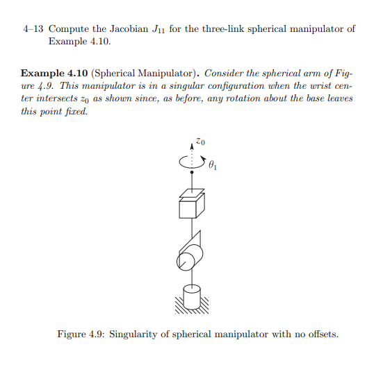 Solved 4-13 ﻿Compute the Jacobian J11 ﻿for the three-link | Chegg.com