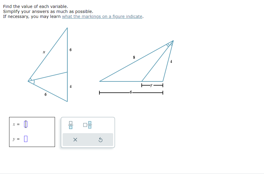 Solved Find the value of each variableSimplify your answers | Chegg.com