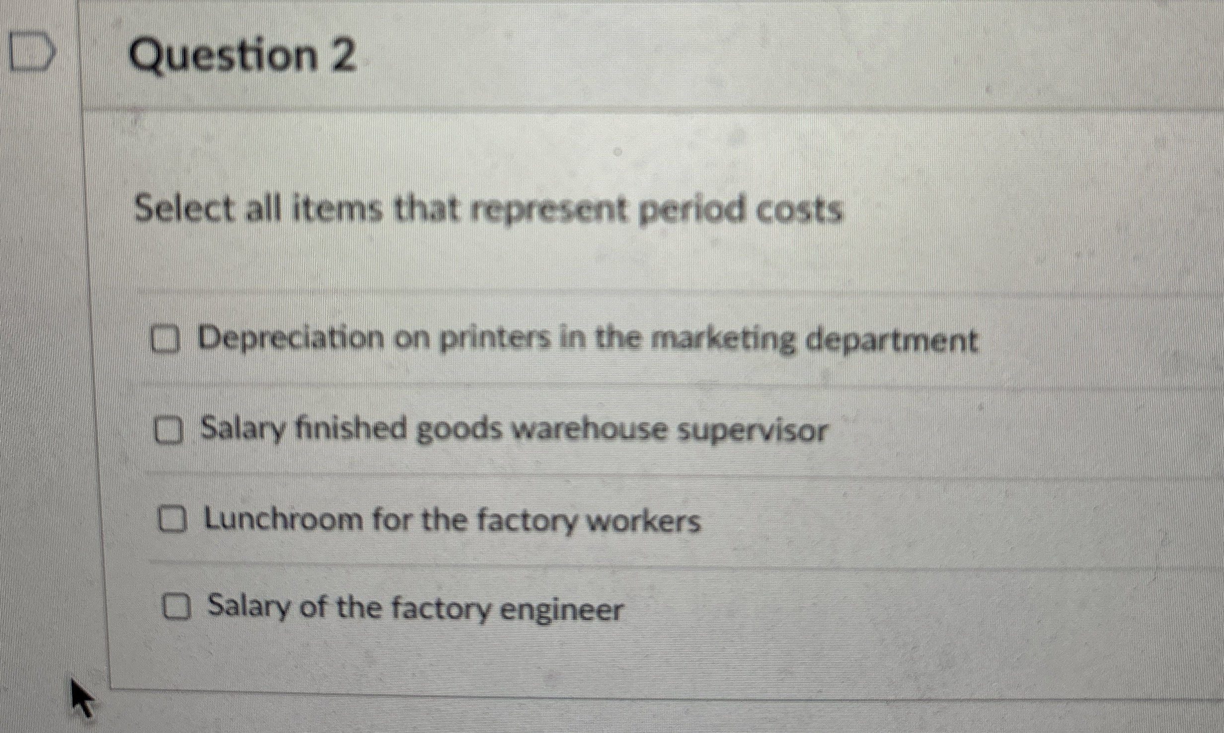 Solved Question 2Select all items that represent period | Chegg.com