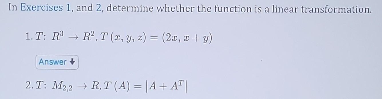 Solved In Exercises 1, and 2, determine whether the function | Chegg.com