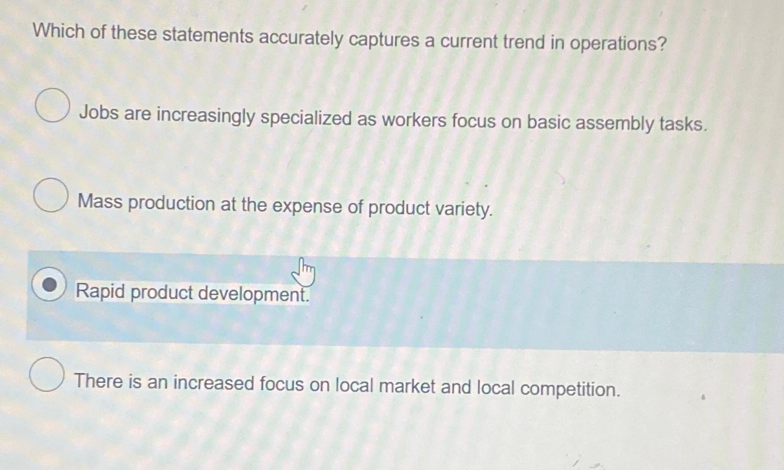 Solved Which of these statements accurately captures a | Chegg.com