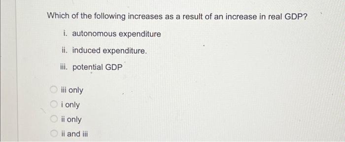 Solved Which of the following increases as a result of an | Chegg.com
