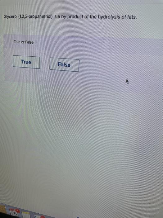 Solved Glycerol (1,2,3-propanetriol) is a by-product of the | Chegg.com