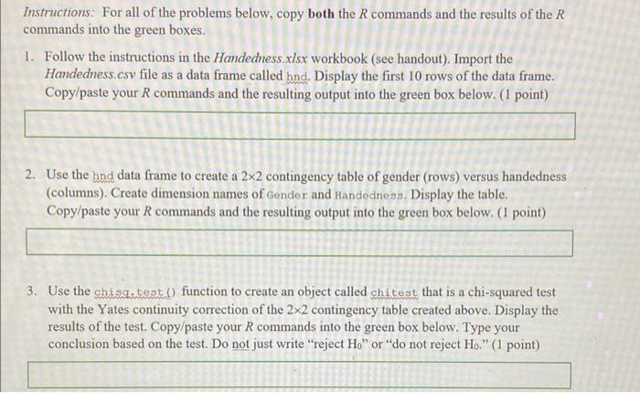 Solved Instructions: For all of the problems below, copy | Chegg.com