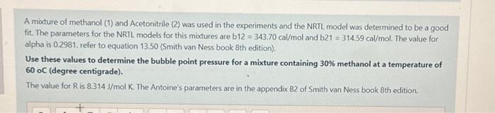 Solved Determine the values of TC, PC, and vc, for | Chegg.com