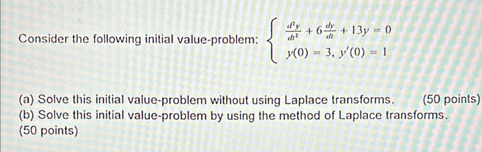 Solved Consider the following initial value-problem: | Chegg.com