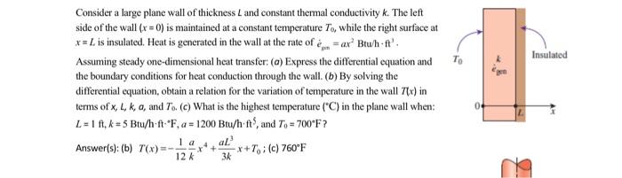 Solved HEAT TRANSFER QUESTION. THE ANSWERS ARE IN THE | Chegg.com
