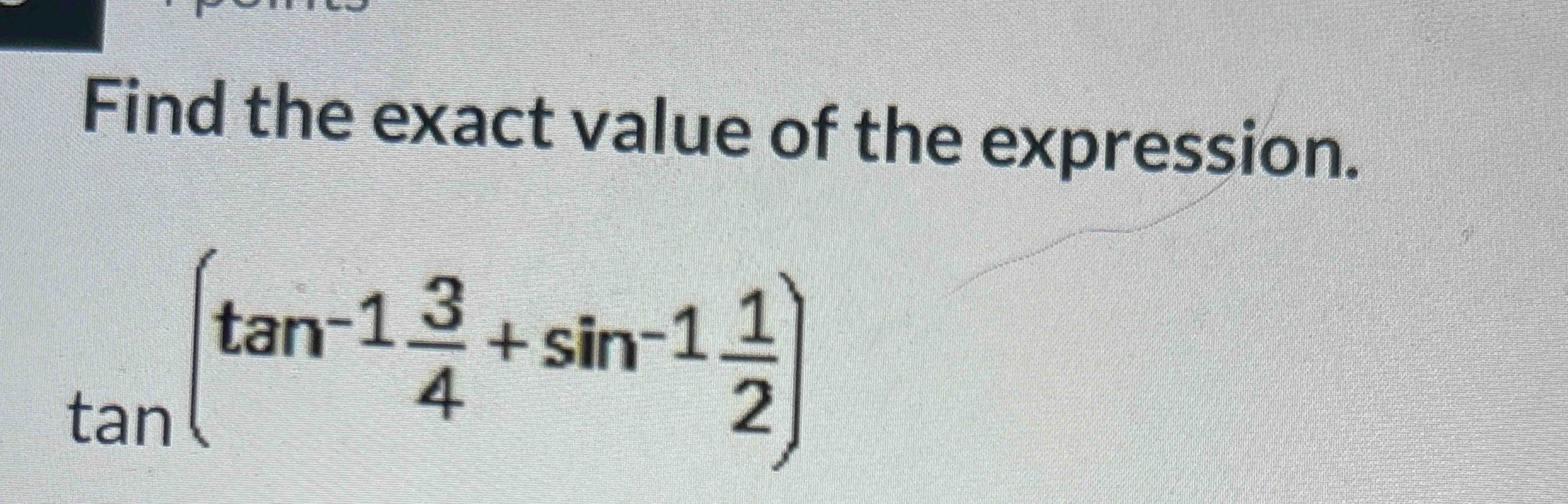 Solved Find the exact value of the | Chegg.com