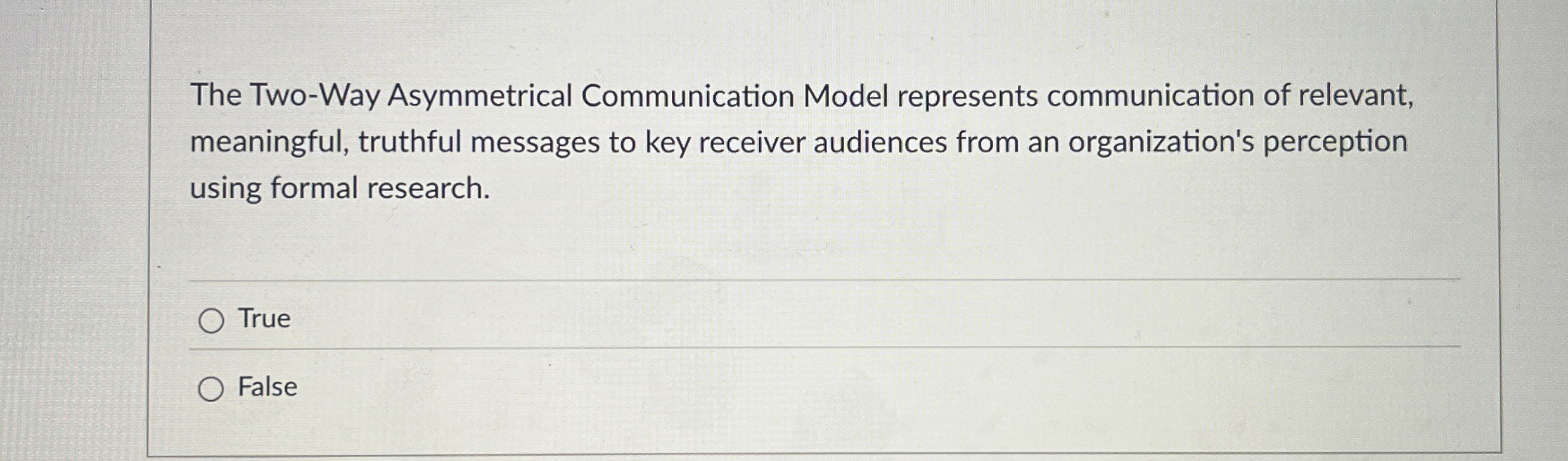Solved The Two-Way Asymmetrical Communication Model | Chegg.com