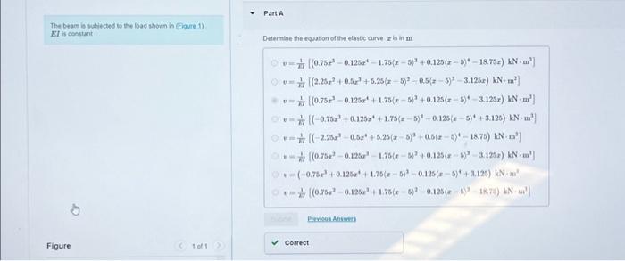 Solved BI is constant Determine the equasion of the elastic | Chegg.com