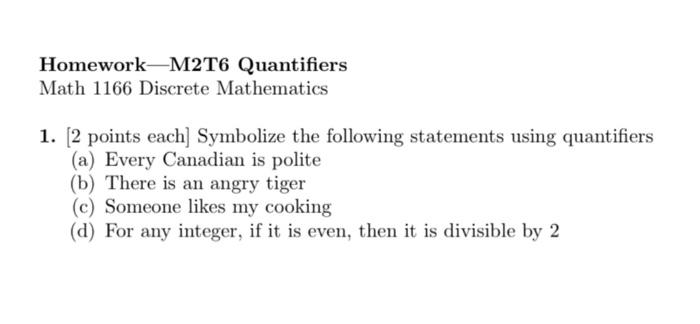 Solved 2. [2 points each] For each statement in the first | Chegg.com