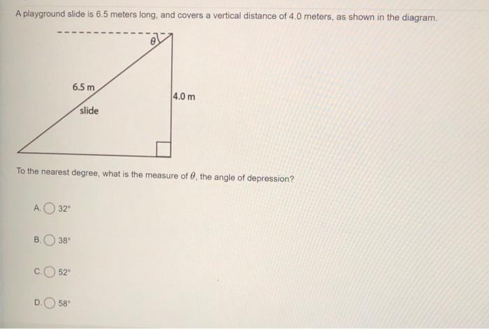 Solved A playground slide is 6.5 meters long, and covers a | Chegg.com