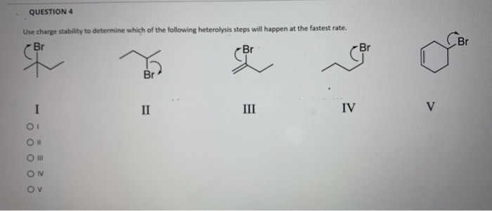 Solved QUESTION 4 Use charge stability to determine which of | Chegg.com