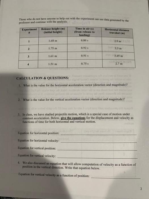Solved Using equations above, complete the following table | Chegg.com
